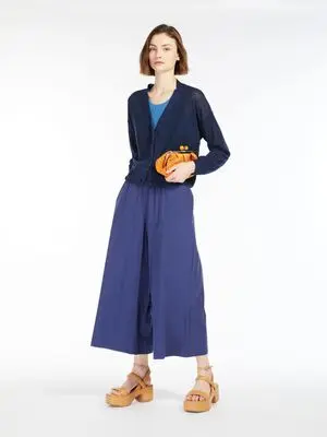 Max Mara Wide-leg Cotton Poplin Trousers