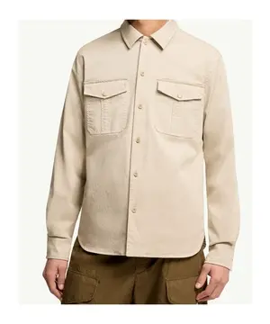 Moncler Cotton Blend Gabardine Long Sleeve Shirt