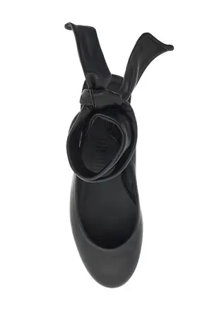 Attico The Ankle Strap Flat - Black