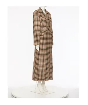 Valentino Garavani Checked Long-sleeved Double-breasted Coat
