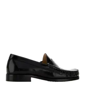 STUART WEITZMAN Round Toe Loafers - Black