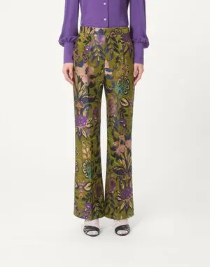 Valentino Garavani All-over Floral Patterned Flared Trousers