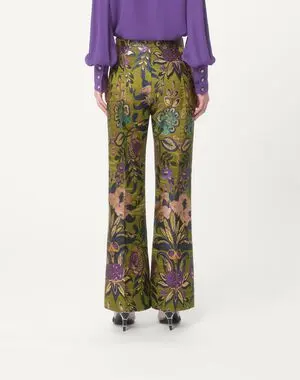Valentino Garavani All-over Floral Patterned Flared Trousers