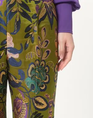 Valentino Garavani All-over Floral Patterned Flared Trousers