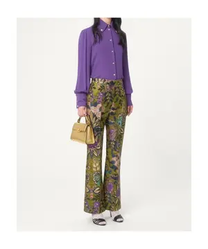 Valentino Garavani All-over Floral Patterned Flared Trousers