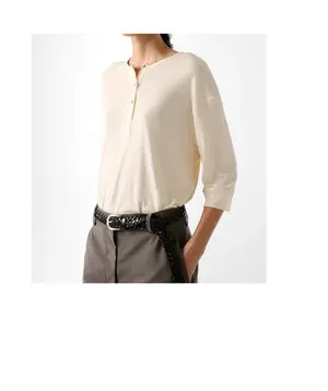 Studio Nicholson Button-collar Knit Top