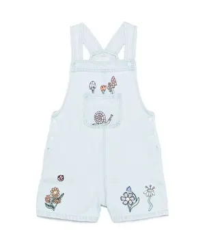 Women's Embroidered Overalls