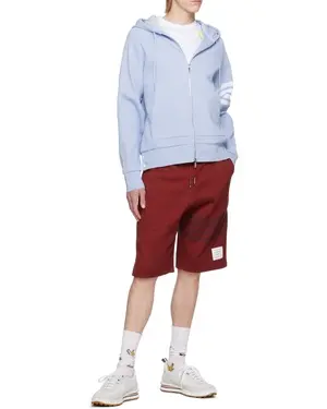 Thom Browne Double-sided Knitted Sports Shorts With Signature Stripes - Red