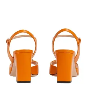 Gucci Horsebit Sandals - Orange