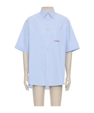 Valentino Garavani Embroidered Cotton Shirt - Blue