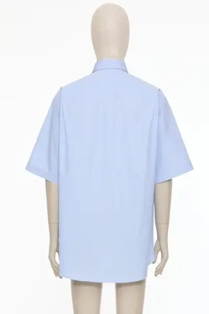 Valentino Garavani Embroidered Cotton Shirt - Blue