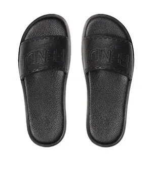 Fendi Roma Logo Embossed Slides