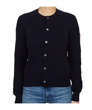 Play Comme Des Garcon Long Sleeve Cardigan - Black
