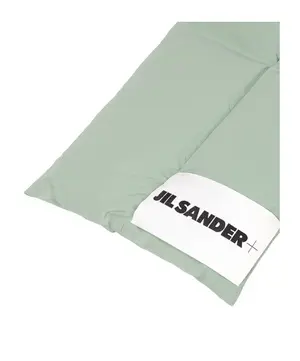 JIL SANDER Padded Logo Scarf - Gray