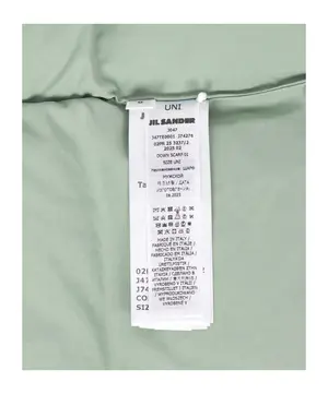JIL SANDER Padded Logo Scarf - Gray