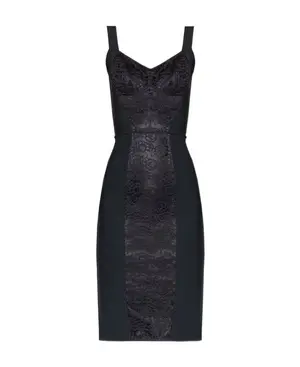 Dolce & Gabbana Fitted Lace Dress - Black