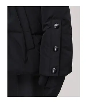 YVES SALOMON Quilted Down Jacket With Fur Trim And Drawstring Waist