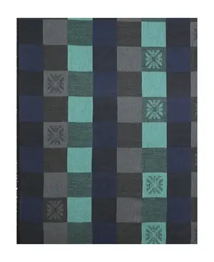 Emporio Armani Logo Checkered Scarf