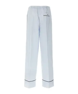 Prada Striped Straight Leg Trousers
