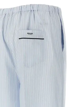 Prada Striped Straight Leg Trousers