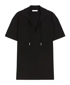 Max Mara Short-sleeved Drawstring Polo Shirt