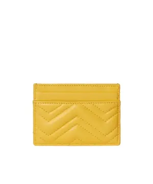 Gucci Gg Marmont Card Case - Yellow