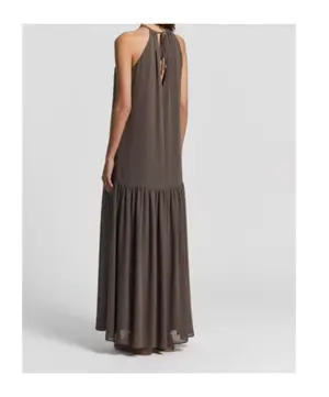 Peserico Punto Luce Halterneck Maxi Dress