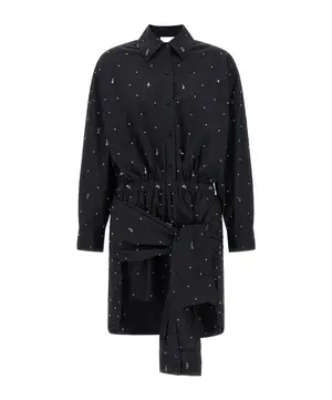 Giuseppe Di Morabito Embellished Long-sleeve Shirt Dress