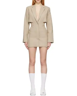 Jacquemus Cut-out Blazer Mini Dress - Nude