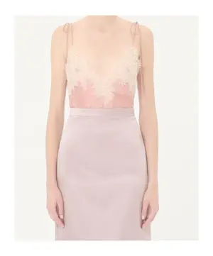 Valentino Garavani Sleeveless Lace Trim Camisole