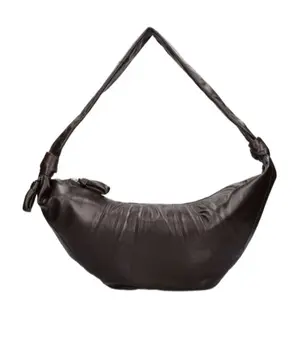 LEMAIRE Croissant Nappa Leather Bag - Black