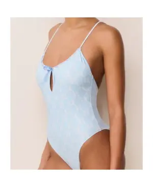 LoveShackFancy Laguna Bow One-piece Swimsuit