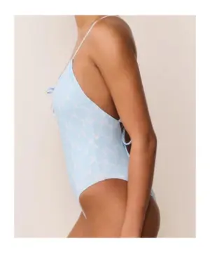 LoveShackFancy Laguna Bow One-piece Swimsuit