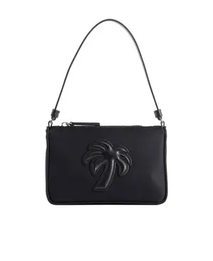 Palm Angels Logo Embossed Zipped Pouch - Black