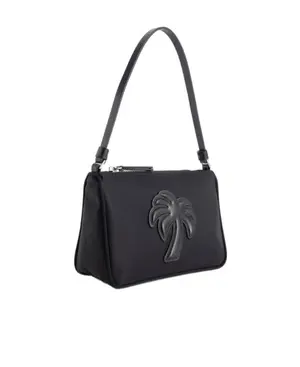Palm Angels Logo Embossed Zipped Pouch - Black