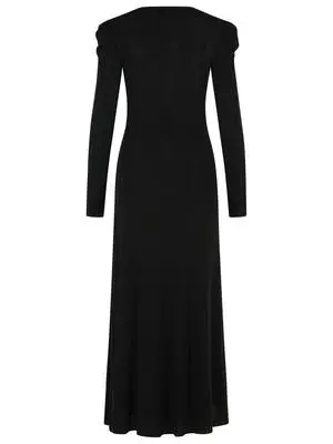 Isabel Marant Étoile Long Sleeve V-neck Dress - Black