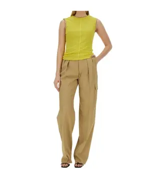 Sportmax Sleeveless Crewneck Top With Visible Seams