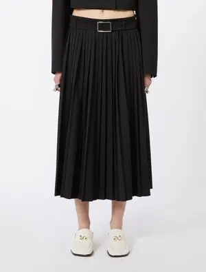 Sportmax Belted Pleated Skirt