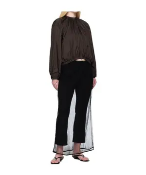 AMOMENTO Sheer Lace Maxi Skirt