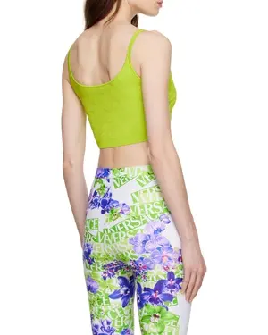 Versace Medusa Plaque Cropped Knitted Top