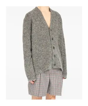 MAISON MARGIELA V-neck Knitted Cardigan - Gray