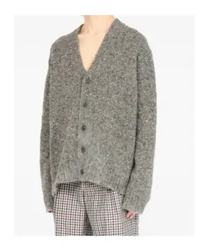 MAISON MARGIELA V-neck Knitted Cardigan - Gray