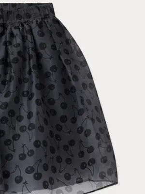 Bonpoint Flared Skirt With Cherry Print
