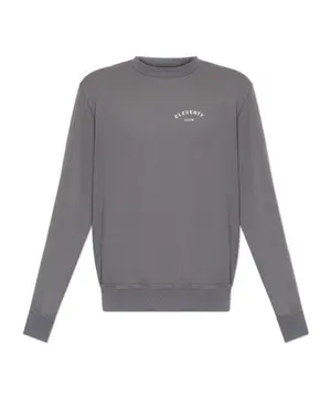 Eleventy Logo Crewneck Sweatshirt - Gray