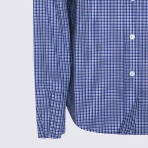 Miu Miu Checked Button-up Shirt With Embroidered Logo