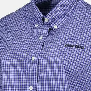 Miu Miu Checked Button-up Shirt With Embroidered Logo
