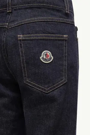 Moncler Straight Leg Jeans With Button Detail