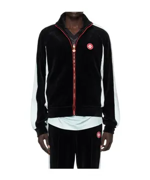 Casablanca Chenille Zip Up Sweatshirt
