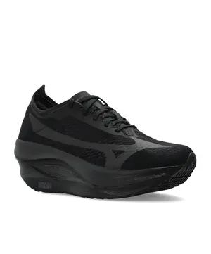 Comme Des Garçons Round Toe Sneakers With Logo Detail - Black