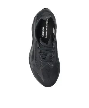 Comme Des Garçons Round Toe Sneakers With Logo Detail - Black